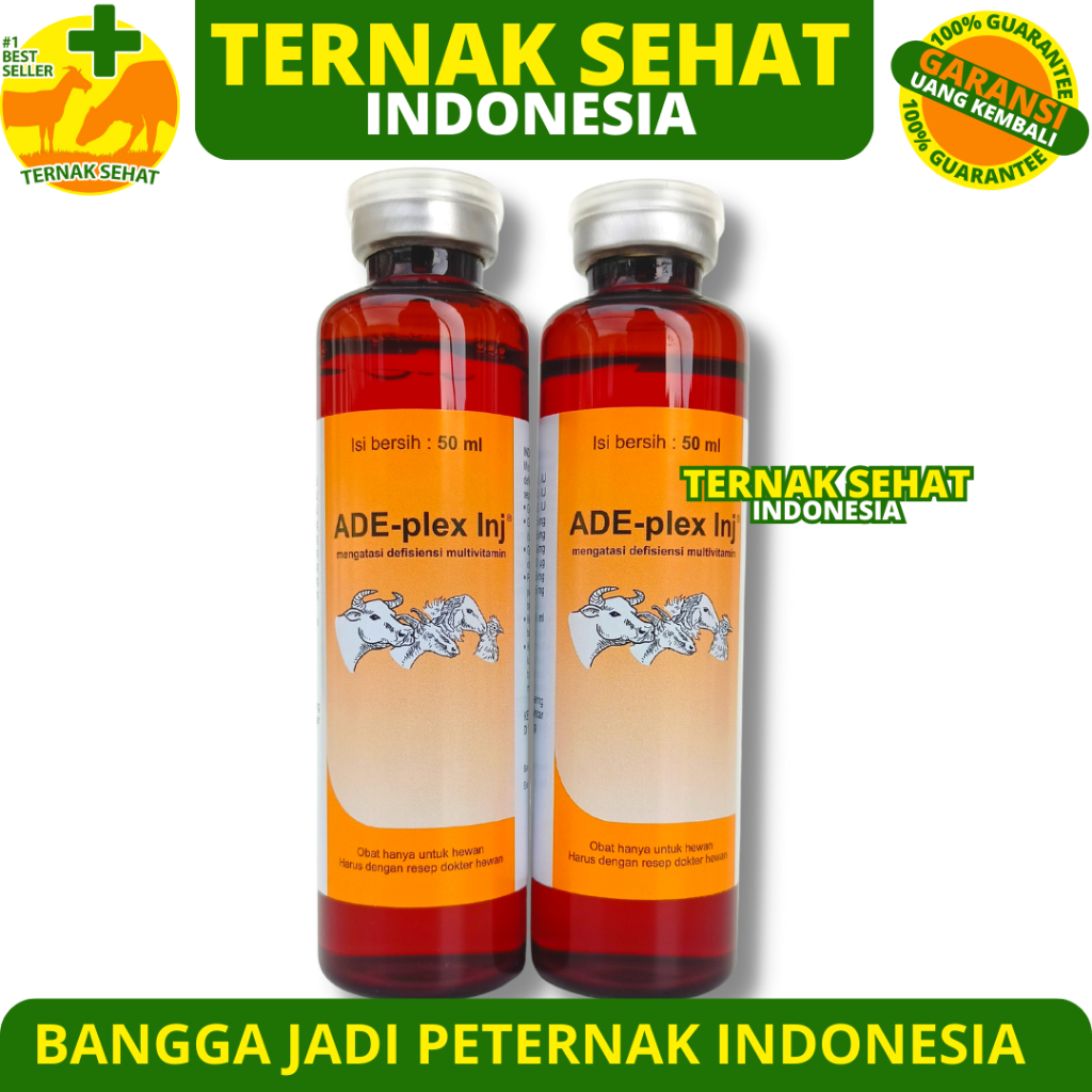 Jual ADE PLEX INJ 50 ML - Multivitamin Hewan Vitamin ADE dan B Complex ...