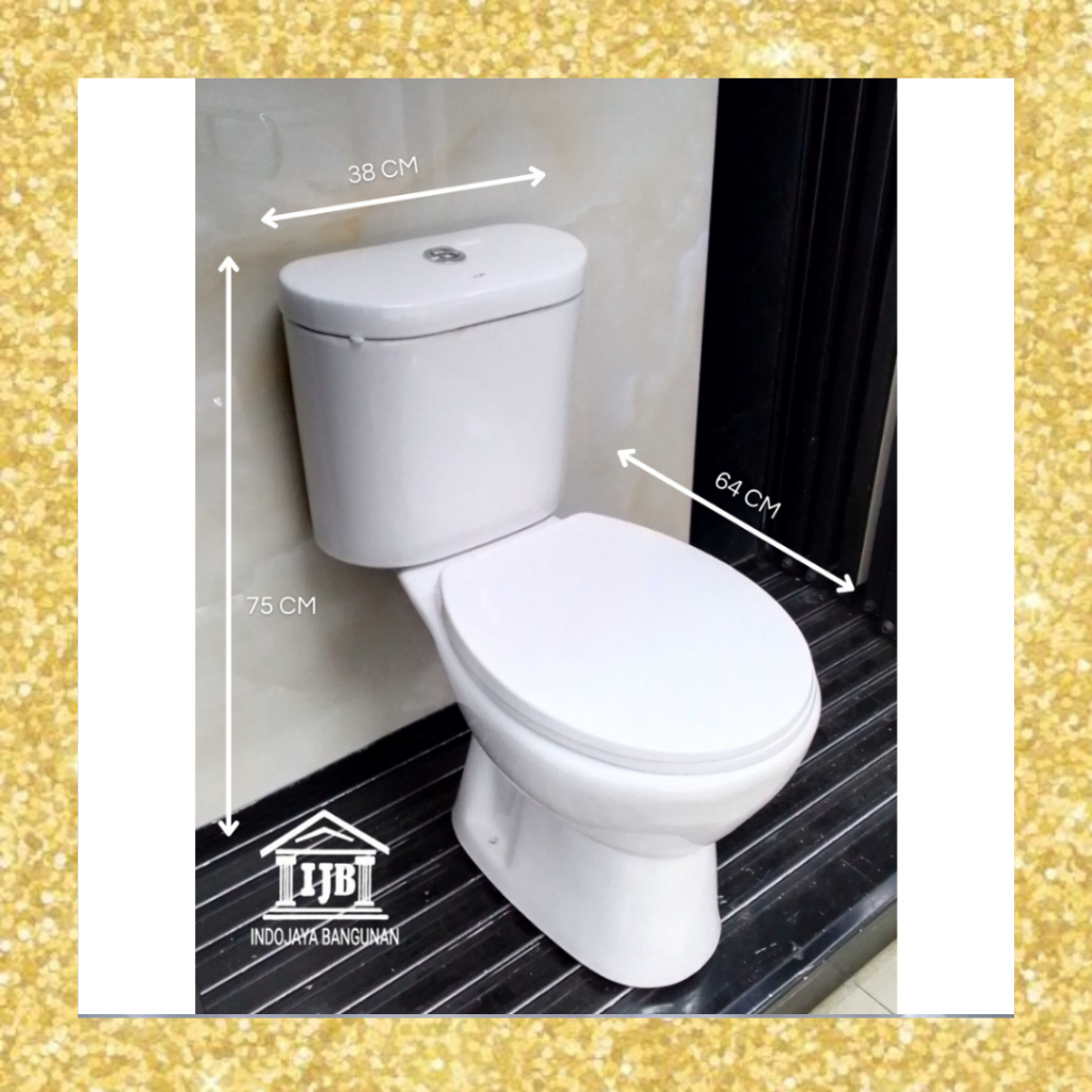Jual Kloset Duduk Keramik Closet Putih Rough In 50 Cm | Shopee Indonesia
