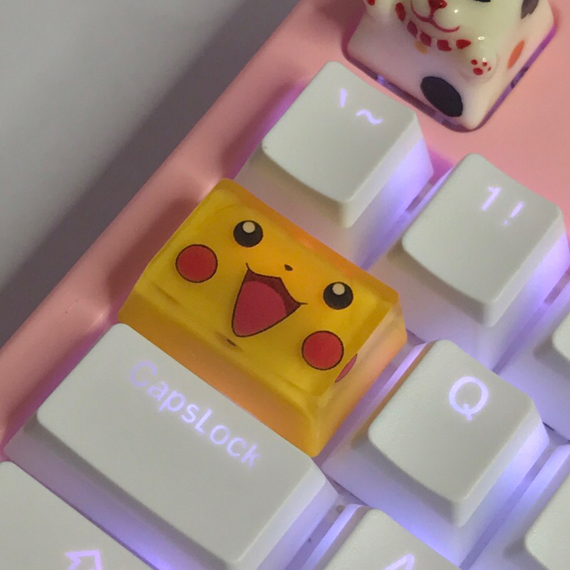 Jual Keycaps mekanikal | mechanical | Pikachu Tab / Keycaps Custom ...