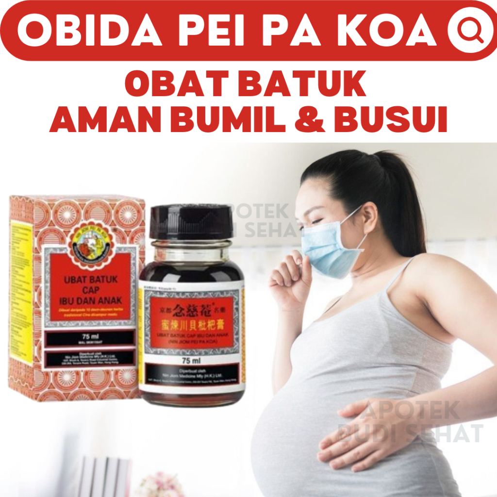 Jual OBIDA Obat Batuk Ibu dan Anak 75 mL 150mL 300mL Pei Pa Kao Batuk Busui Bumil | Shopee Indonesia