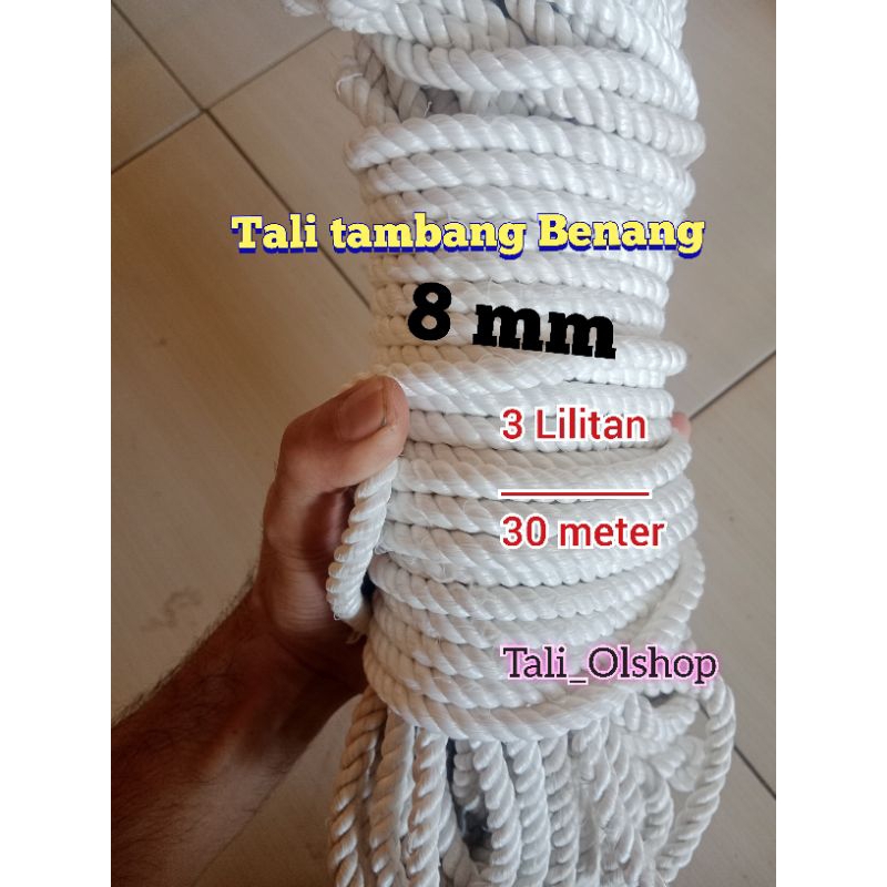 Jual Tali Tambang Benang Polyester 8mm/harga per ikat 30 meter | Shopee ...