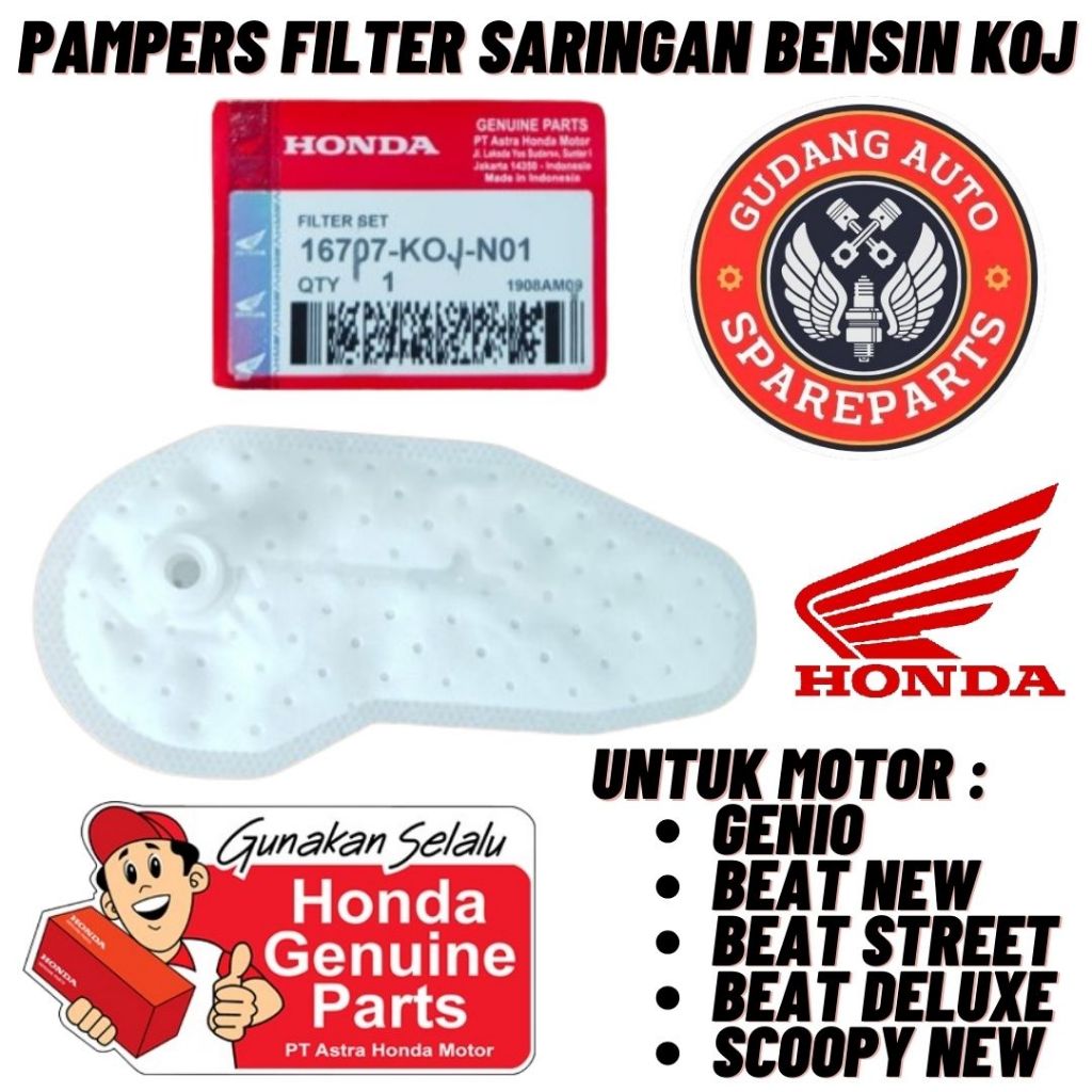 Jual Original AHM Filter Saringan Bensin Pampers Fuel Pump Honda Genio ...