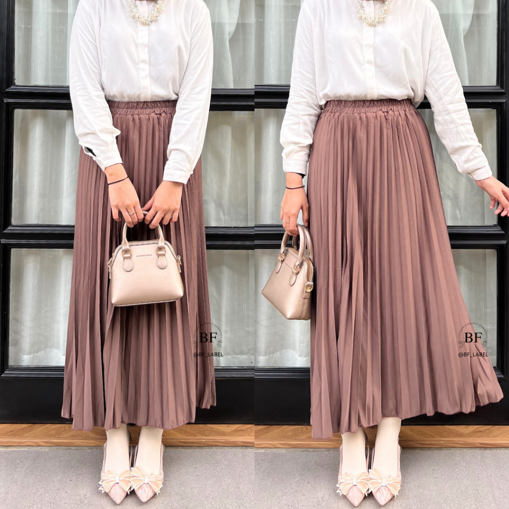 Jual BF Label - Rok Plisket | Pleated Skirt Premium | rok plisket bahan hyget premium murah ...