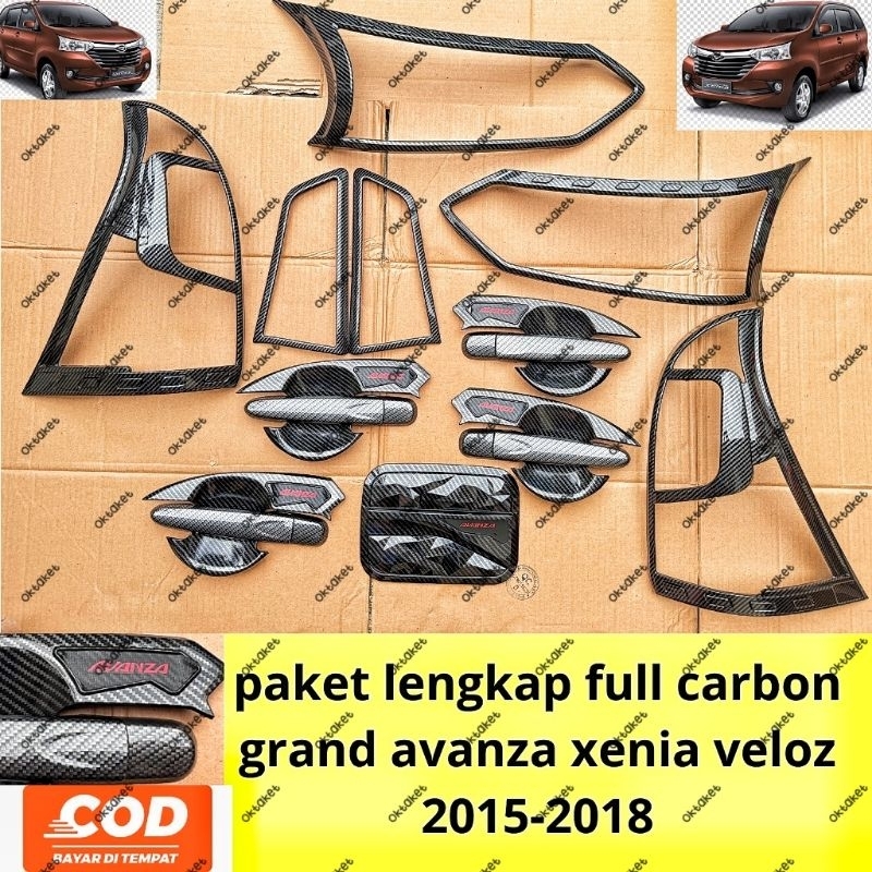 Jual paket lengkap grand avanza xenia veloz 2015 2016 2017 2018 garnish depan belakang outer ...