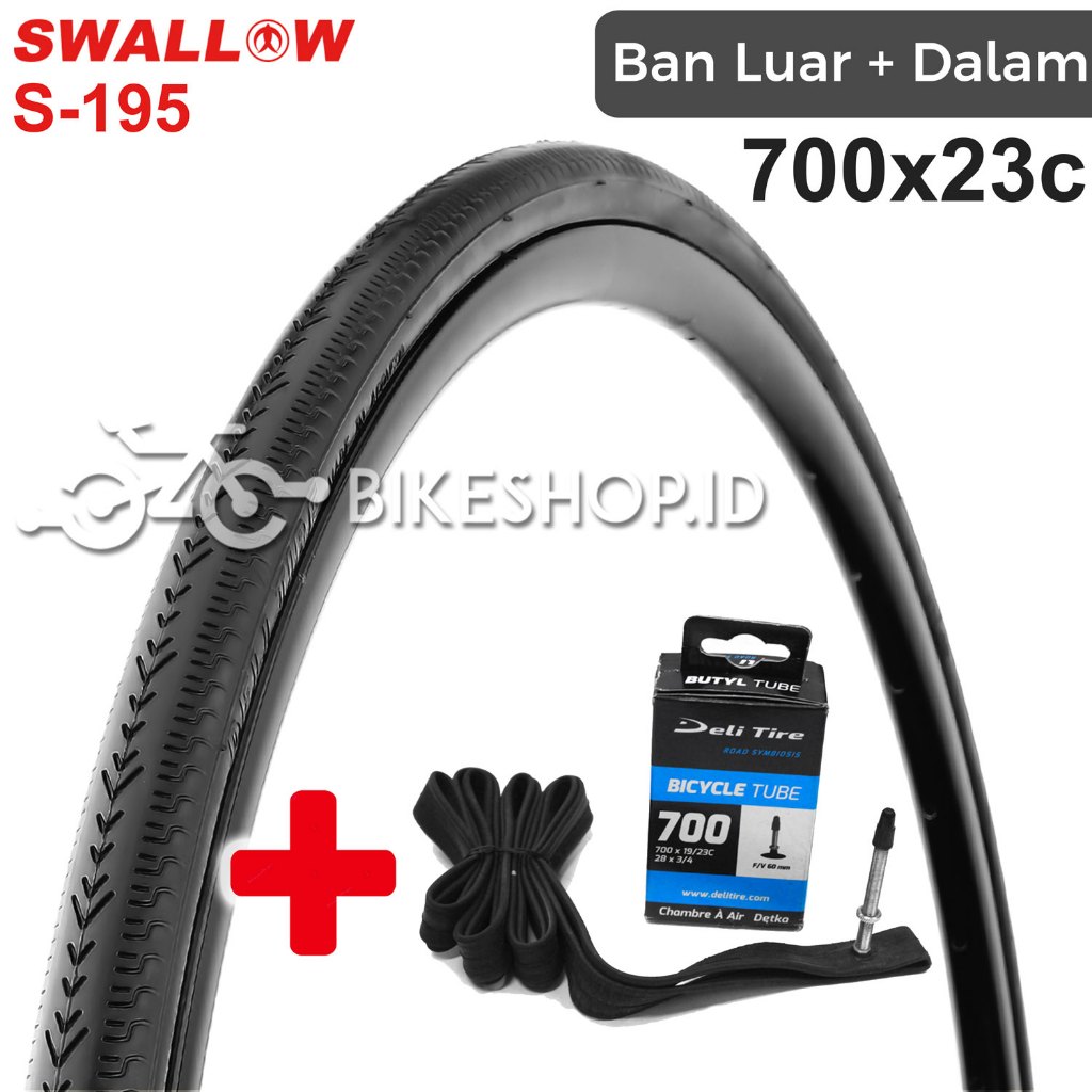 Jual Ban Luar Fixie 700x23C Swallow Deli Tire Hitam S-195 Balap Road Bike | High Quality ...