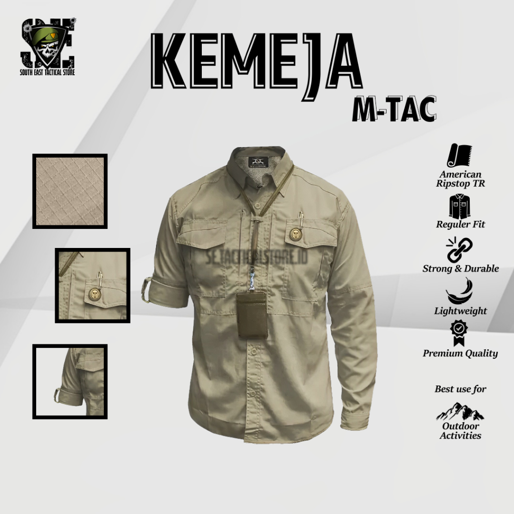 Jual Kemeja Outdoor Tactical Lengan Panjang Model M-Tac Bahan American ...