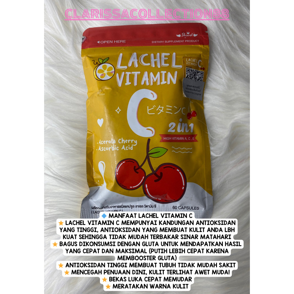 Jual LACHEL VITAMIN C 60 kapsul / MERATAKAN KULIT / MENCERAHKAN KULIT ...