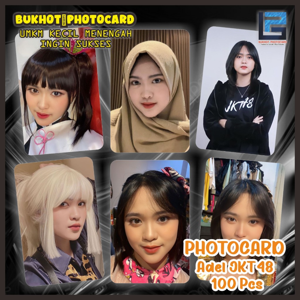 Jual Bonus Ganci dan stiker Photocard Reva Fidela (Adel JKT48) isi 100 Pcs Limited Edition ...