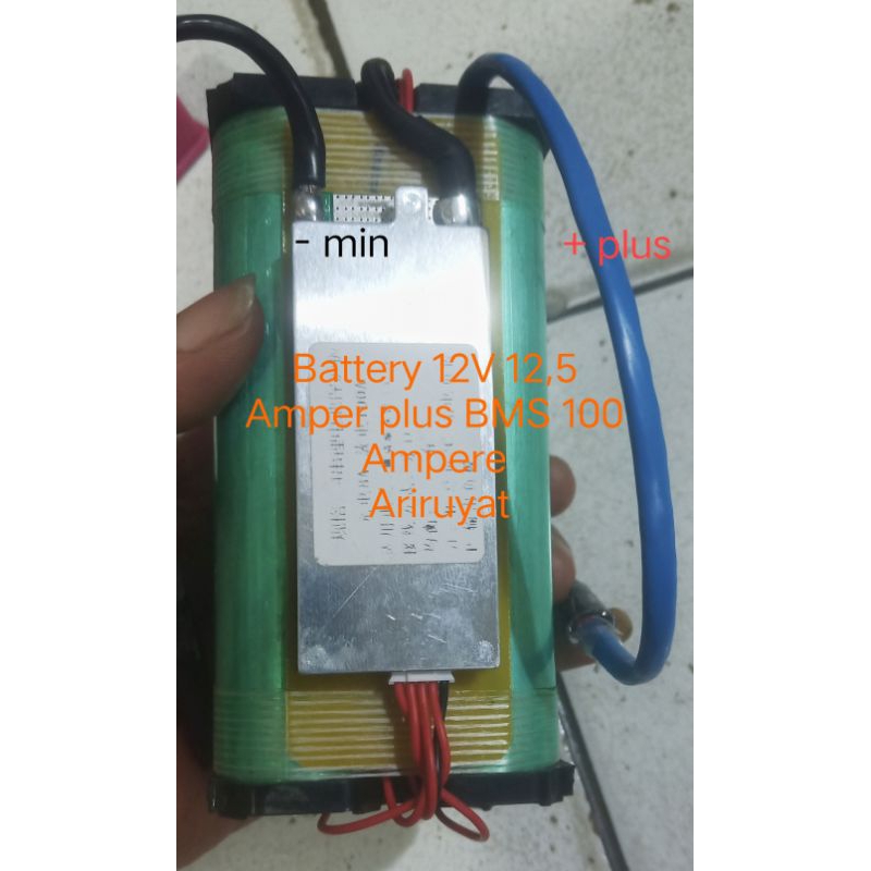 Jual Battery lifepo4 12v 12,5A ampere plus bms | Shopee Indonesia