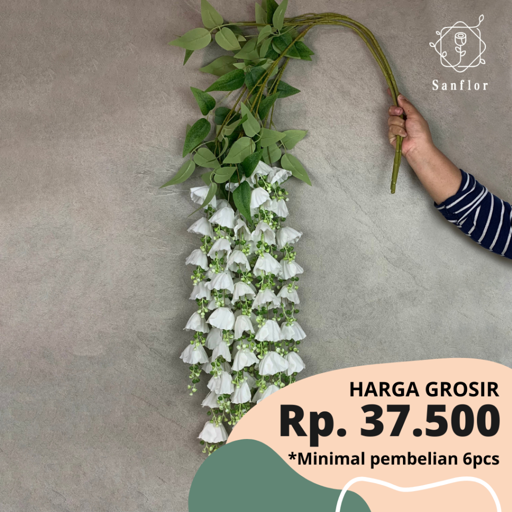 Jual JUNTAI BELL FLOWER K3/ BUNGA ARTIFICIAL/ TANAMAN HIAS PLASTIK ...
