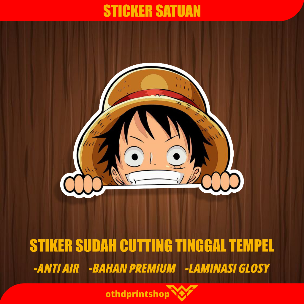 Jual Sticker INTIP LUFFY Stiker INTIP LUFFY ANIME ONEPIECE LUCU ...