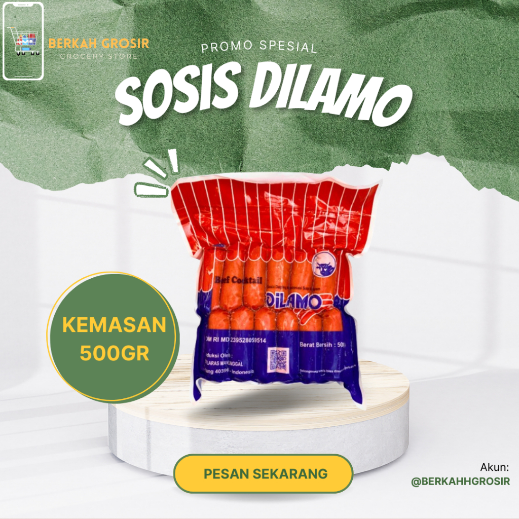 Jual DILAMO BEEF COCKTAIL MERAH 500GR SOSIS SAPI MINI | Shopee Indonesia