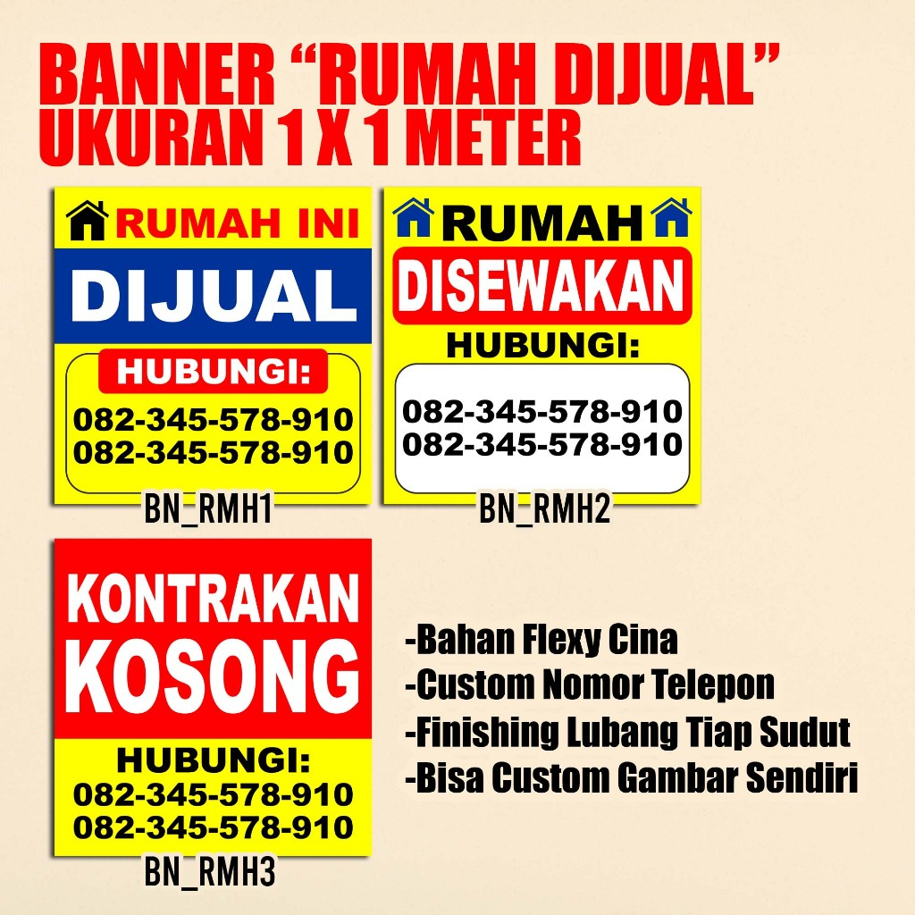 Jual BANNER FLEXY CUSTOM - UKURAN 1 X 1 METER - FINISHING LUBANG - TEMA ...