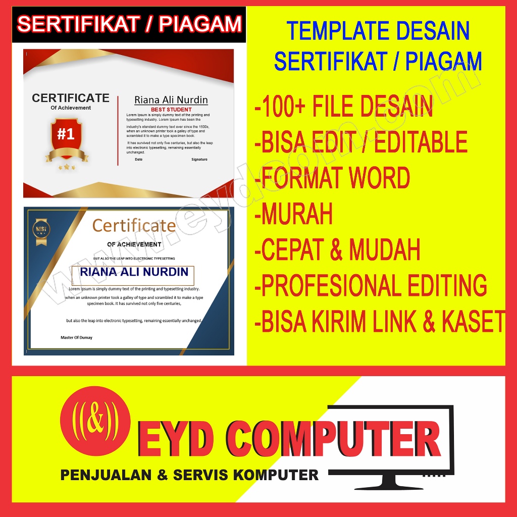 Jual DESAIN SERTIFIKAT PIAGAM KOLEKSI TEMPLATE DESIGN GRAFIS ...
