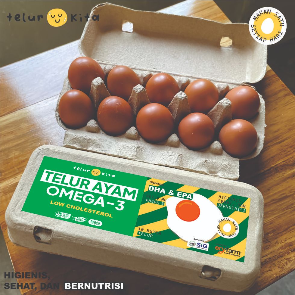 Jual Telur Ayam Omega 3 Organik Nabati Low Cholesterol Isi 8 by Telur ...