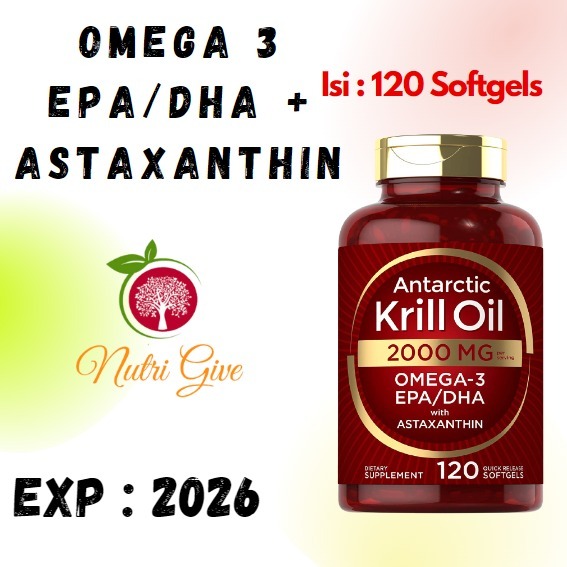 Jual Antarctic Krill Oil Omega-3 EPA DHA with Astaxanthin isi 120 ...