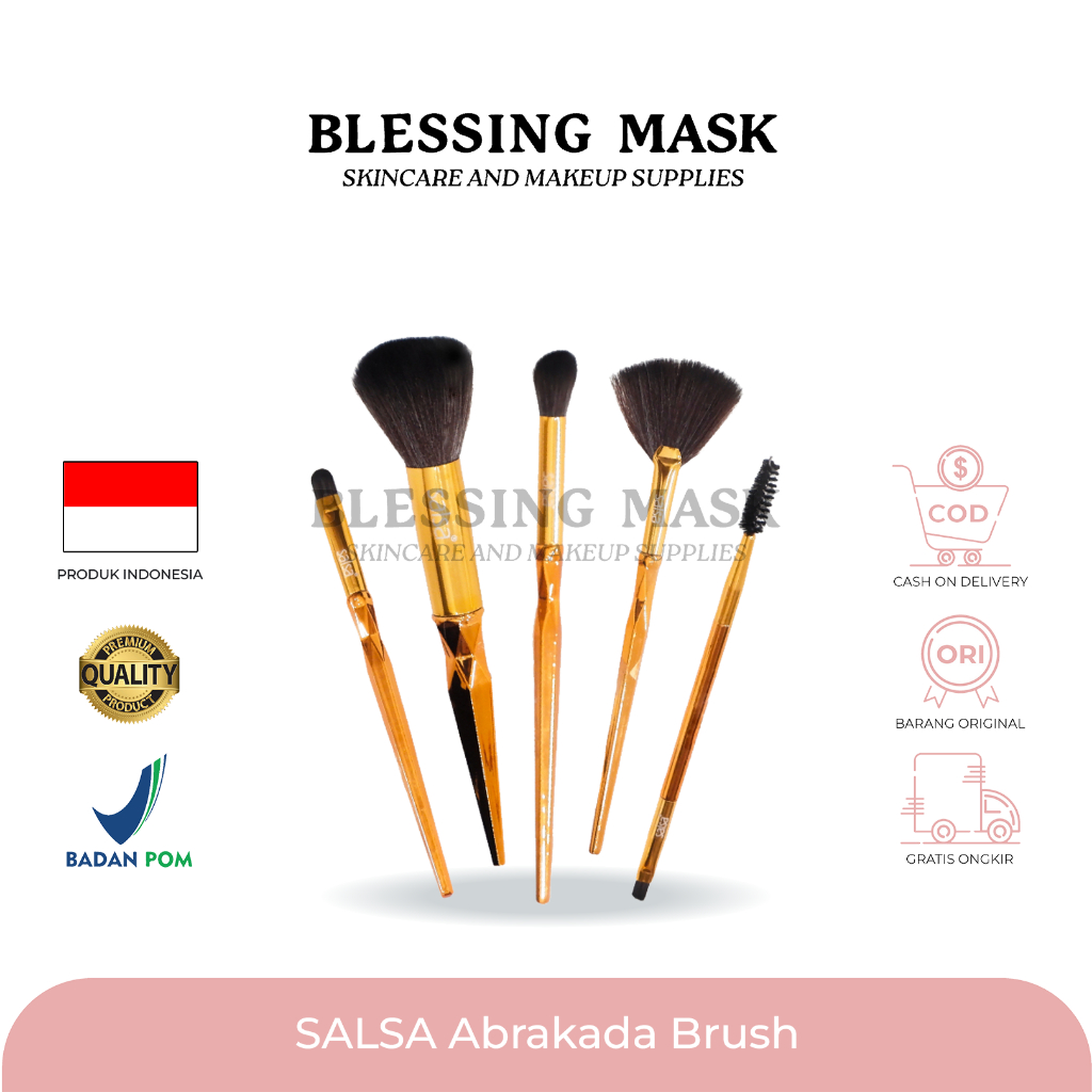 Jual SALSA Abrakada Brush - Kuas Make Up Set Brush Pemula Alat Rias ...
