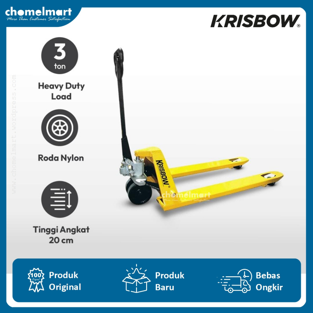 Jual Krisbow Hand Pallet Manual Pu 68.5x122 Cm 3 Ton KW0500399 | Shopee Indonesia