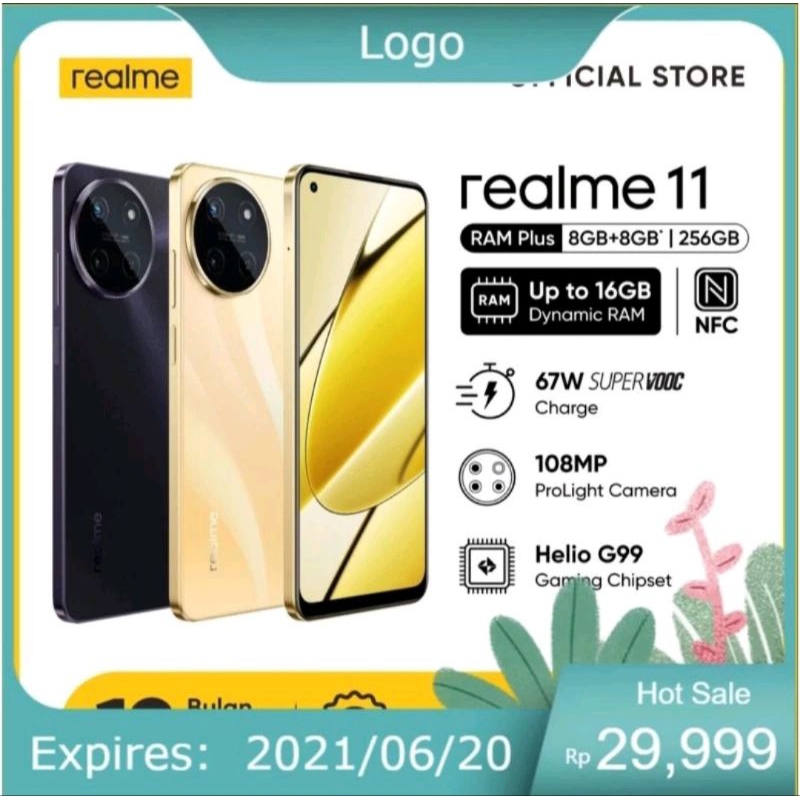 Jual MARTPHONE REALME GOLD 11 NFC 8GB+8GB* | 256GB ( 67W SUPERVOOC ...