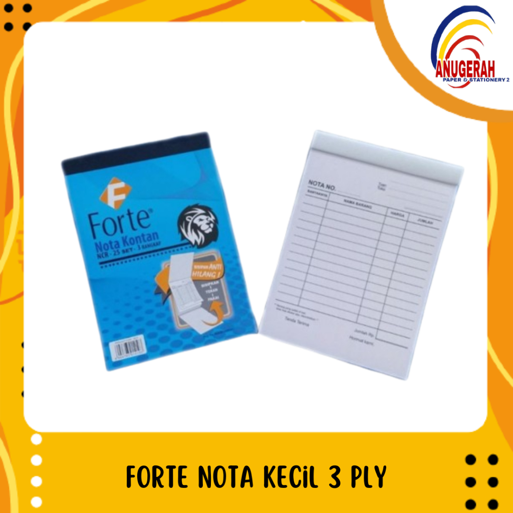 Jual FORTE NOTA KONTAN 3PLAY KECIL (PCS) | Shopee Indonesia