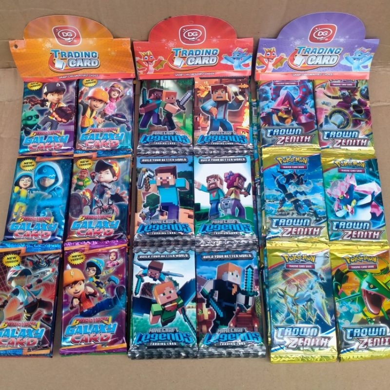 Jual 12 Sachet Mainan Kartu Trading Card POKEMON BOBOIBOY Generasi ...