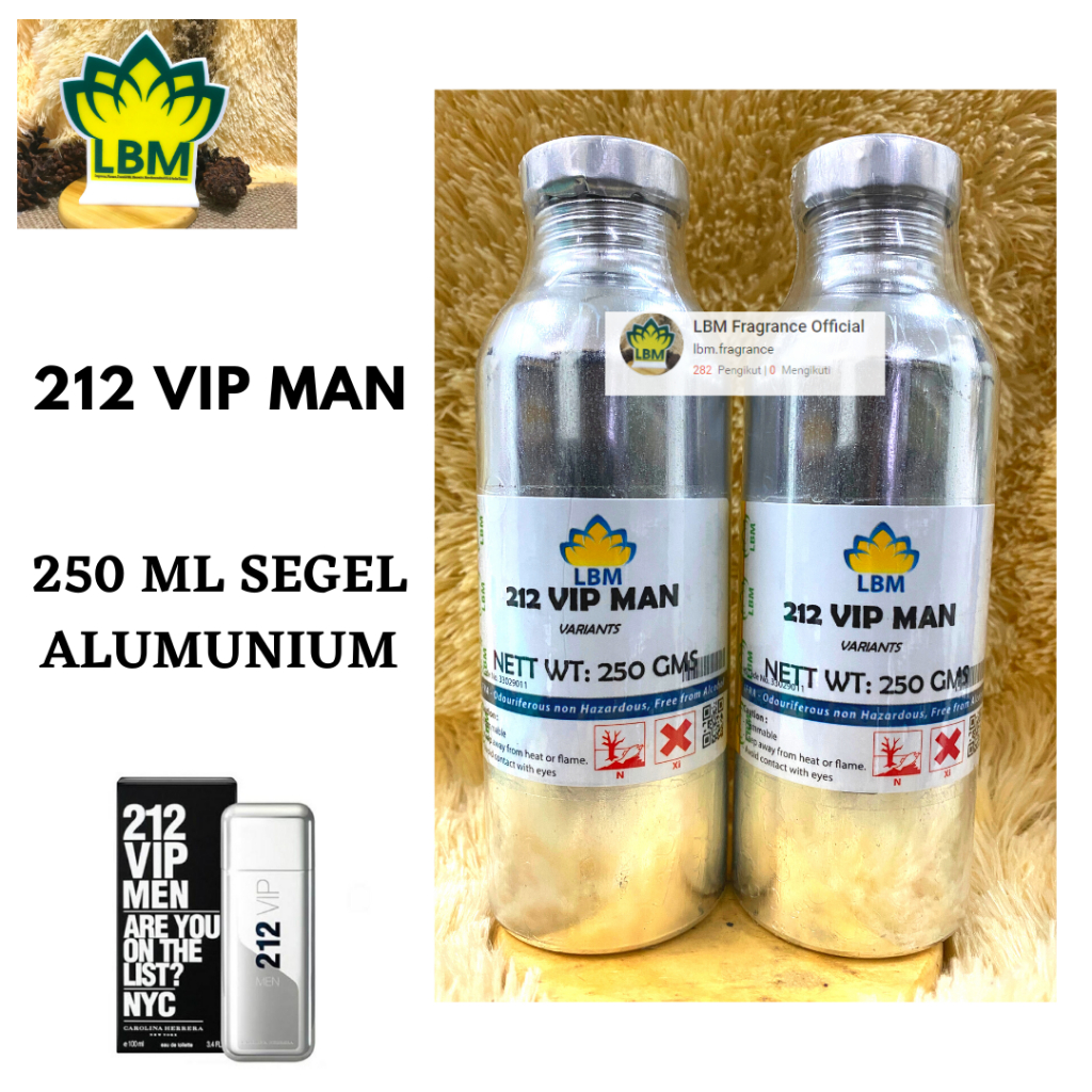 Jual Bibit Parfum 212 VIP MEN Kemasan 250 ML SEGEL LBM Fragrance ...