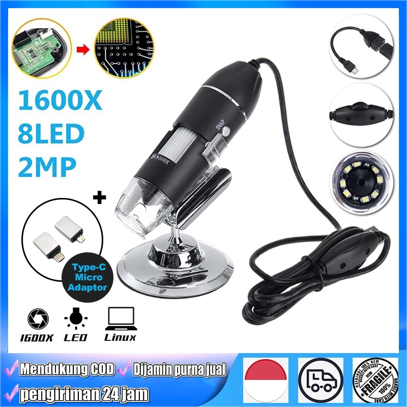 Jual 1600X Digital Microscope Endoscope Camera Magnifier Microscope ...
