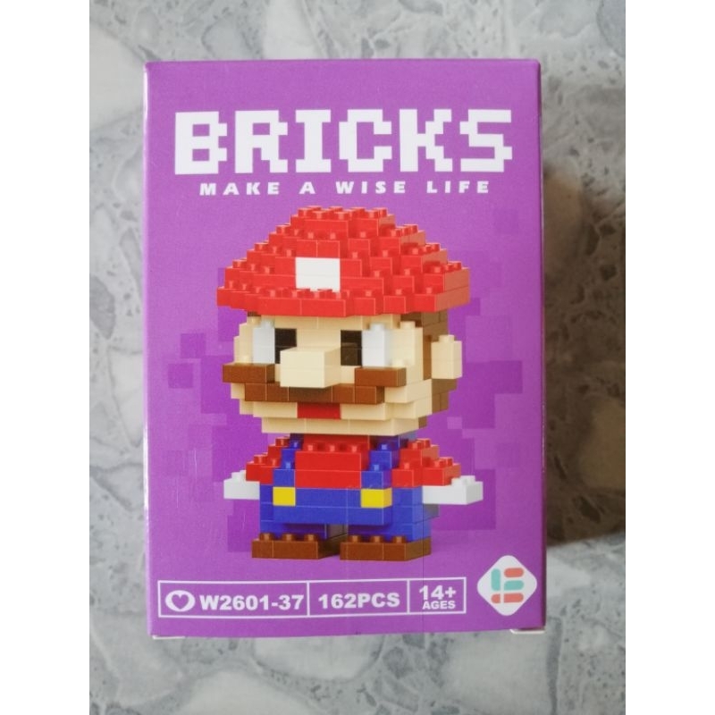 Jual Nano Brick Micro Blocks model 3D Luffy Mario Luigi My Melodi ...