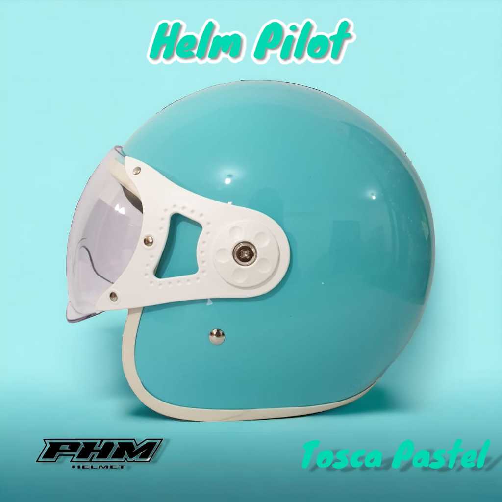 Jual Helm Retro Pilot Italy Pastel Merk PHM SNI | Shopee Indonesia