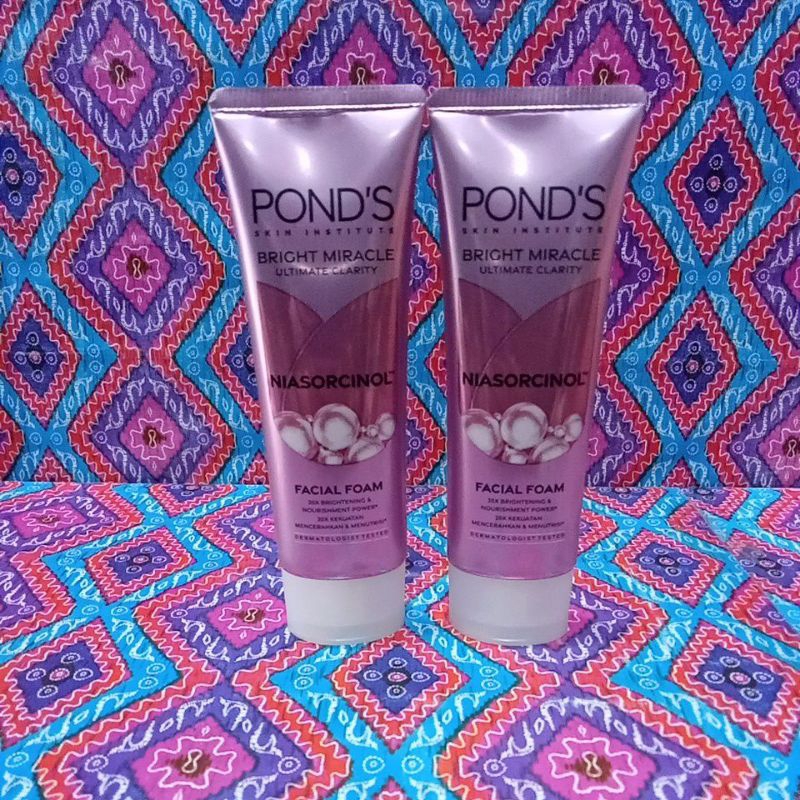 Jual Ponds Bright Miracle facial foam 50 g 100 g (kemasan baru ...