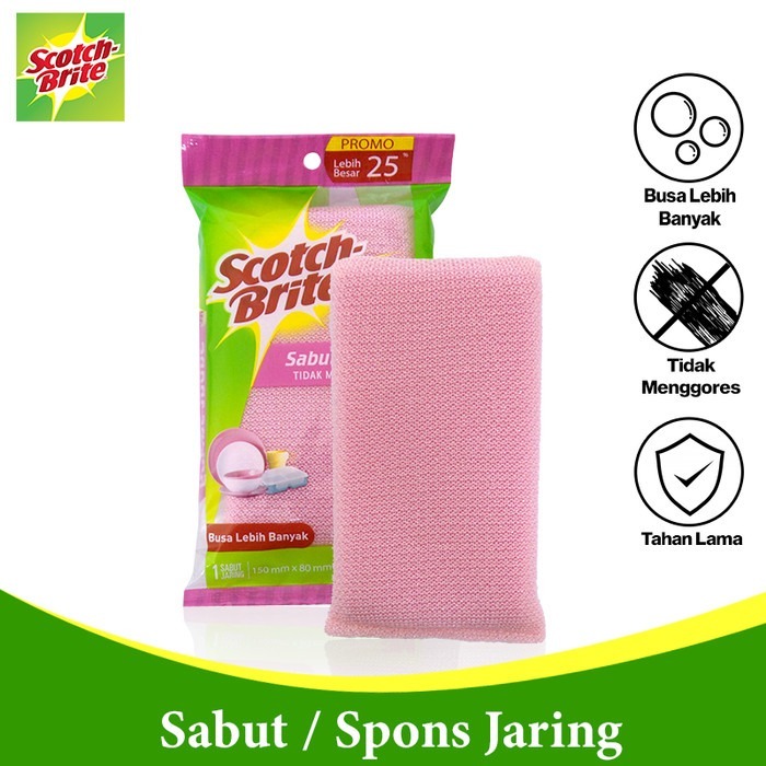 Jual 3M Sabut Jaring Busa Jumbo Anti Gores Scotch Brite ID-T60 | Shopee ...