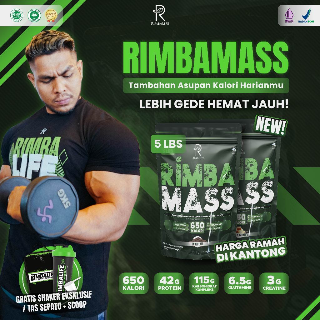 Jual Rimbalife Rimbamass Rimba mass Halal Bpom 5 Lbs 2250gram | Shopee ...