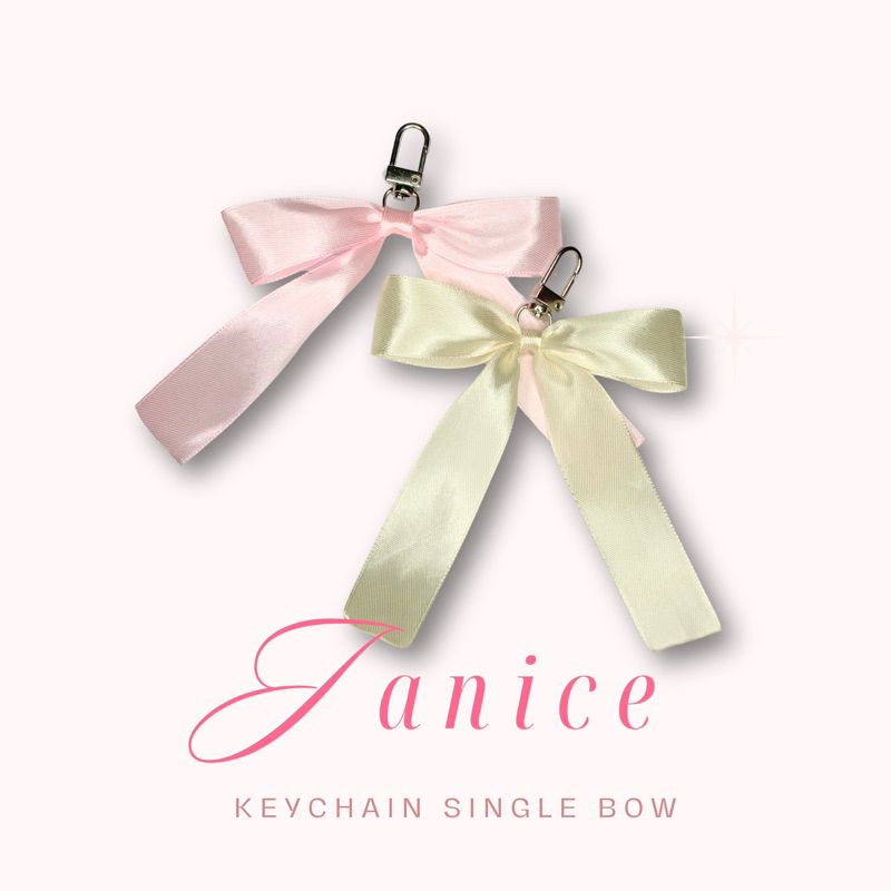 Jual Janice — Keychain single bow // gantungan tas pita satin coquette ...