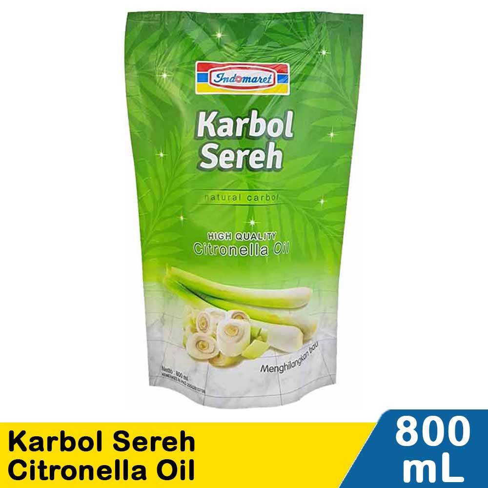 Jual Indomaret Karbol Sereh Citronella Oil Refill 800 mL Pouch | Shopee ...