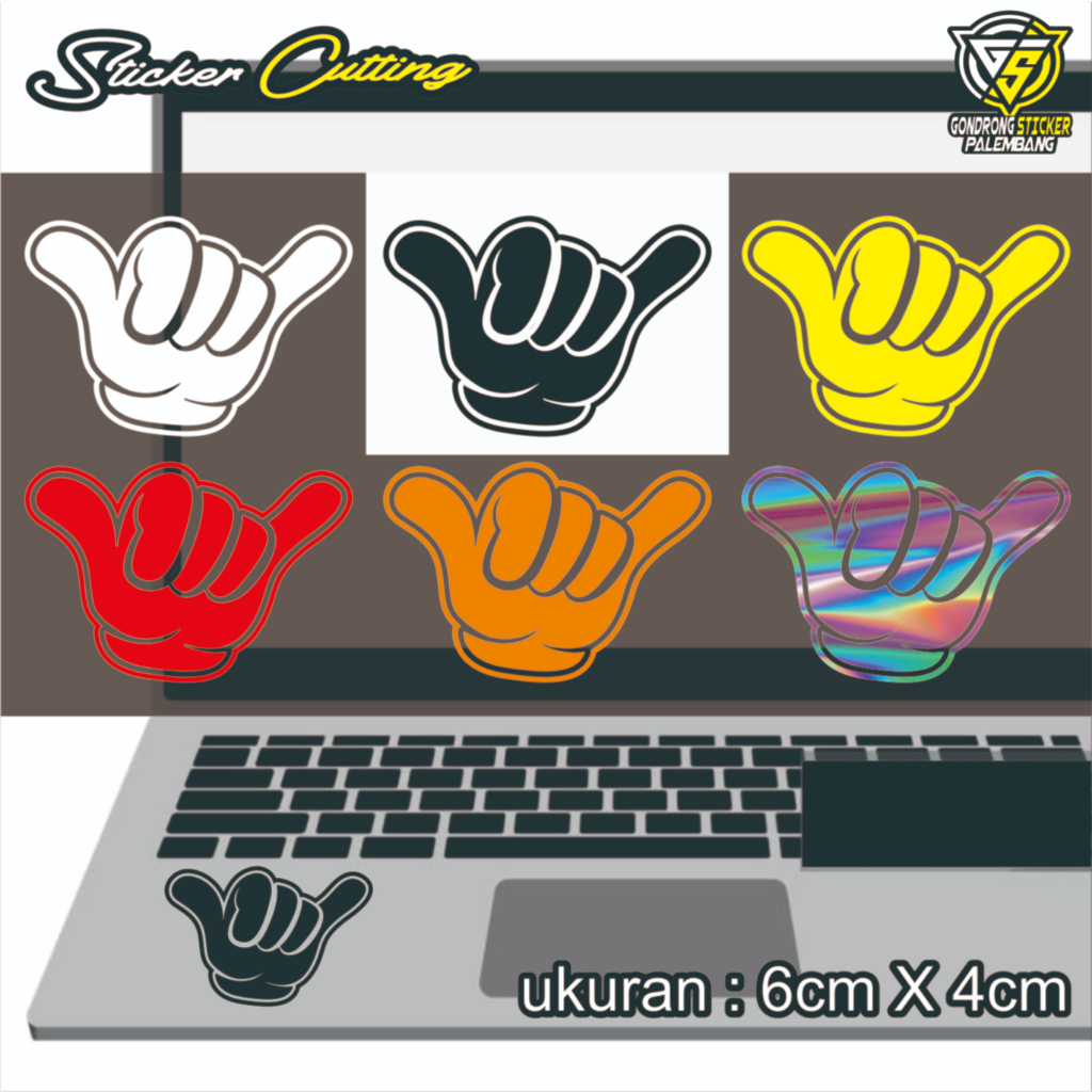 Jual Sticker Cutting Laptop Tangan Kartun Stiker All Laptop | Shopee ...