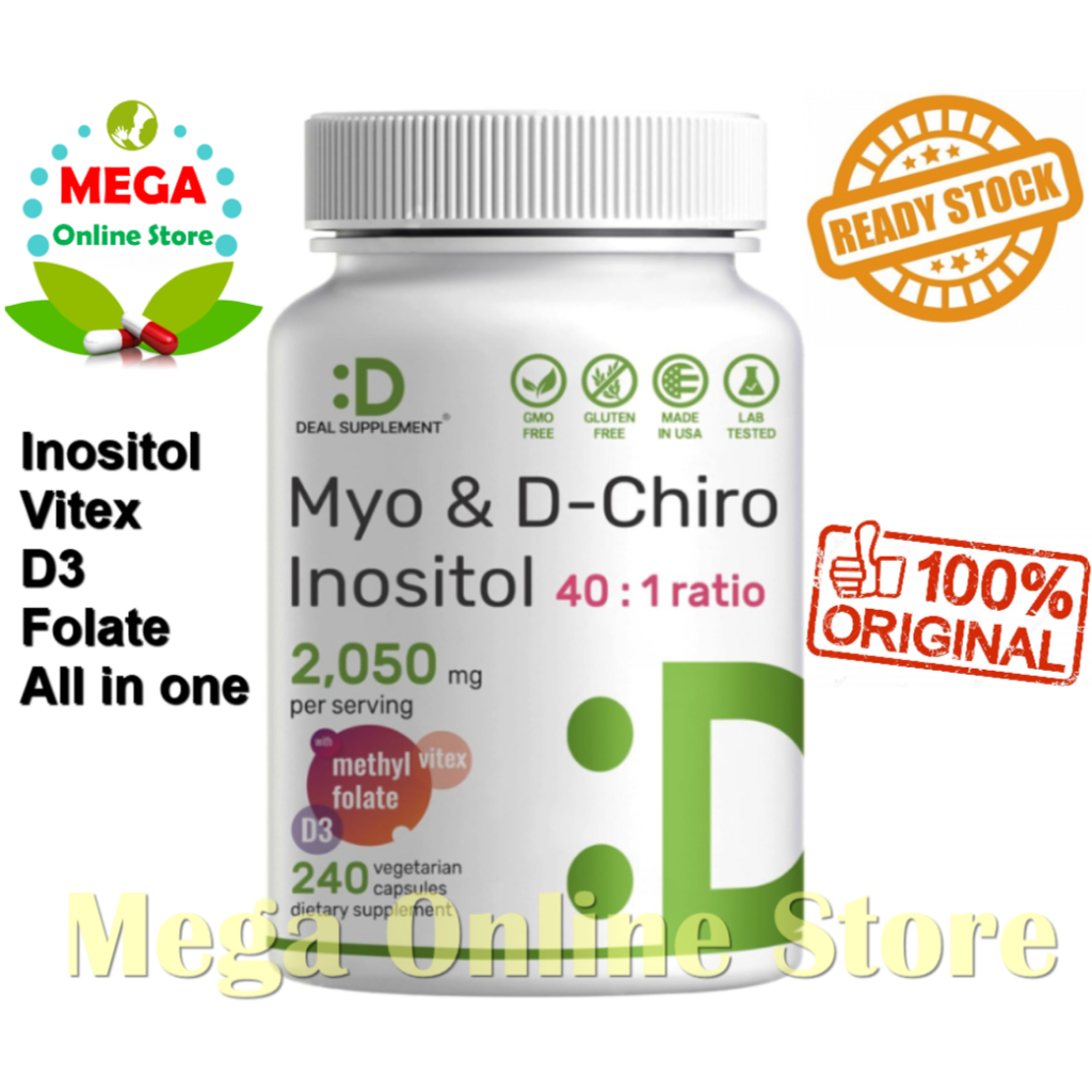 Jual Deal Supplement Myo-Inositol & D-Chiro Inositol 2050 mg | Shopee ...