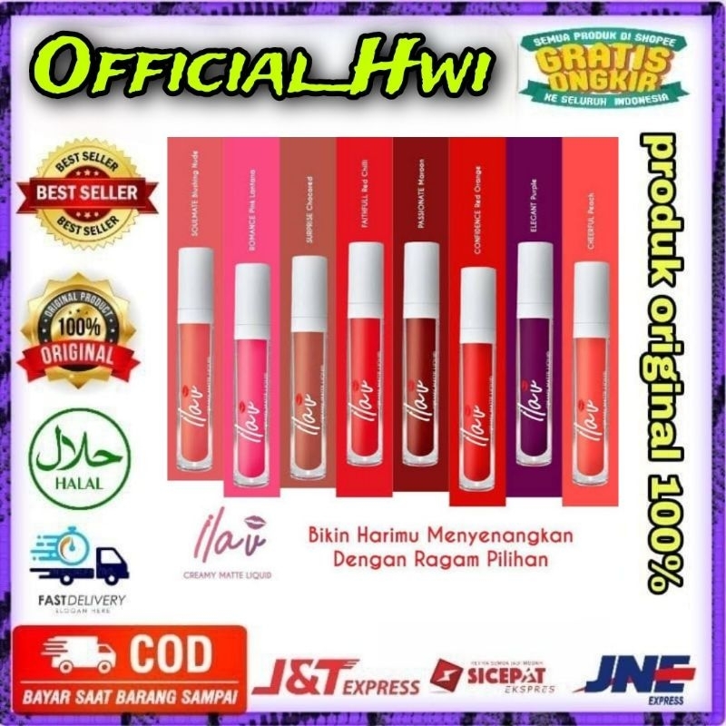 Jual ILAV lipcream / lipstik 8 varian warna asli original HWI | Shopee ...