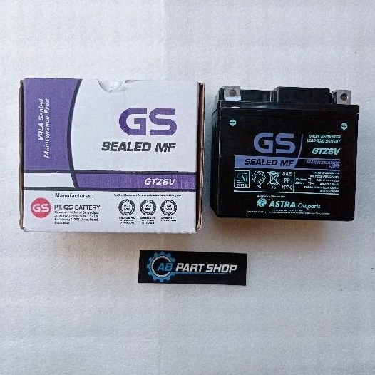 Jual AKI MOTOR GS ASTRA GTZ6V PCX VARIO 125/150 ADV BEAT ISS SCOOPY ISS ...