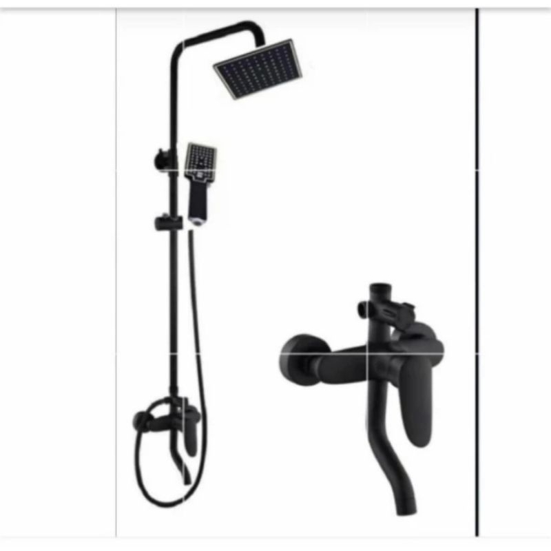 Jual New Shower Set Hitam/Shower Tiang Column Black Panas Dingin Murah ...