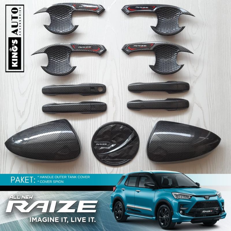 Jual King's - Handle Outer Pintu Tank Cover Cover Spion Toyota Raize ...