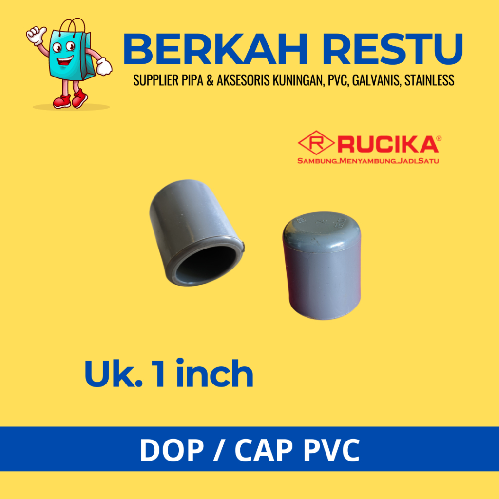 Jual Dop / Cap PVC 1" Inch Rucika AW | Shopee Indonesia