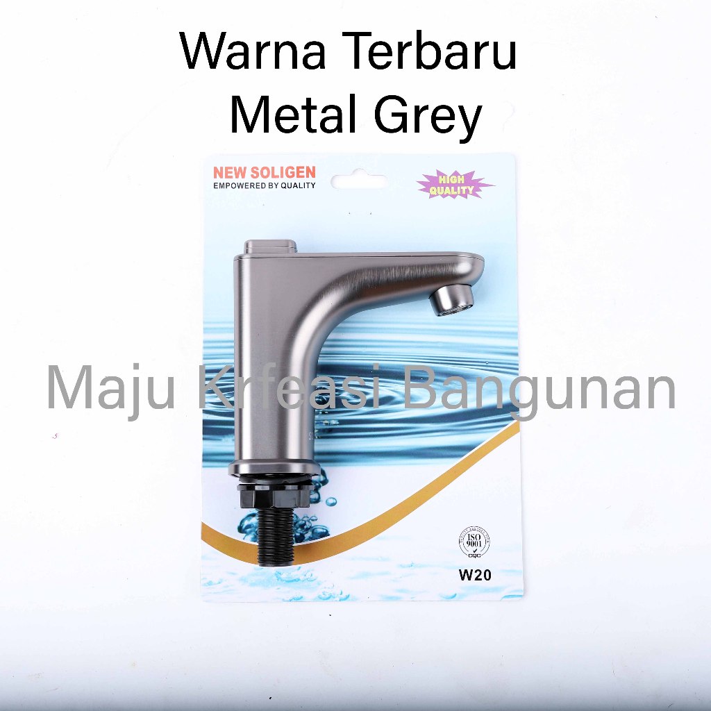 Jual Kran Wastafel Soligen W20 Tanam Keran Air PVC Chrome Putih Hitam ...