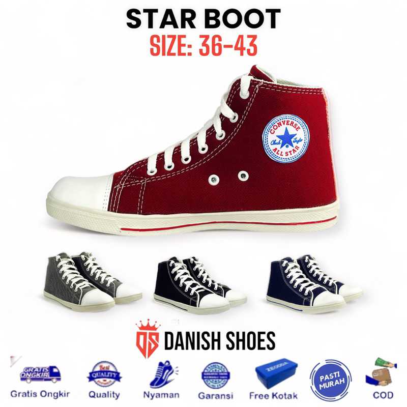 Jual SEPATU BOOT STAR / SEPATU CASUAL BOOT / SEPATU SNEAKER BOOT MURAH ...