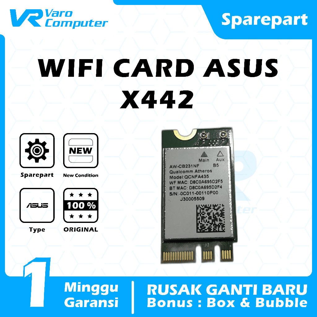 Jual WIFI CARD WERLESS LAPTOP ASUS AW-CB231NF QUALCOMM ATHEROS | Shopee ...