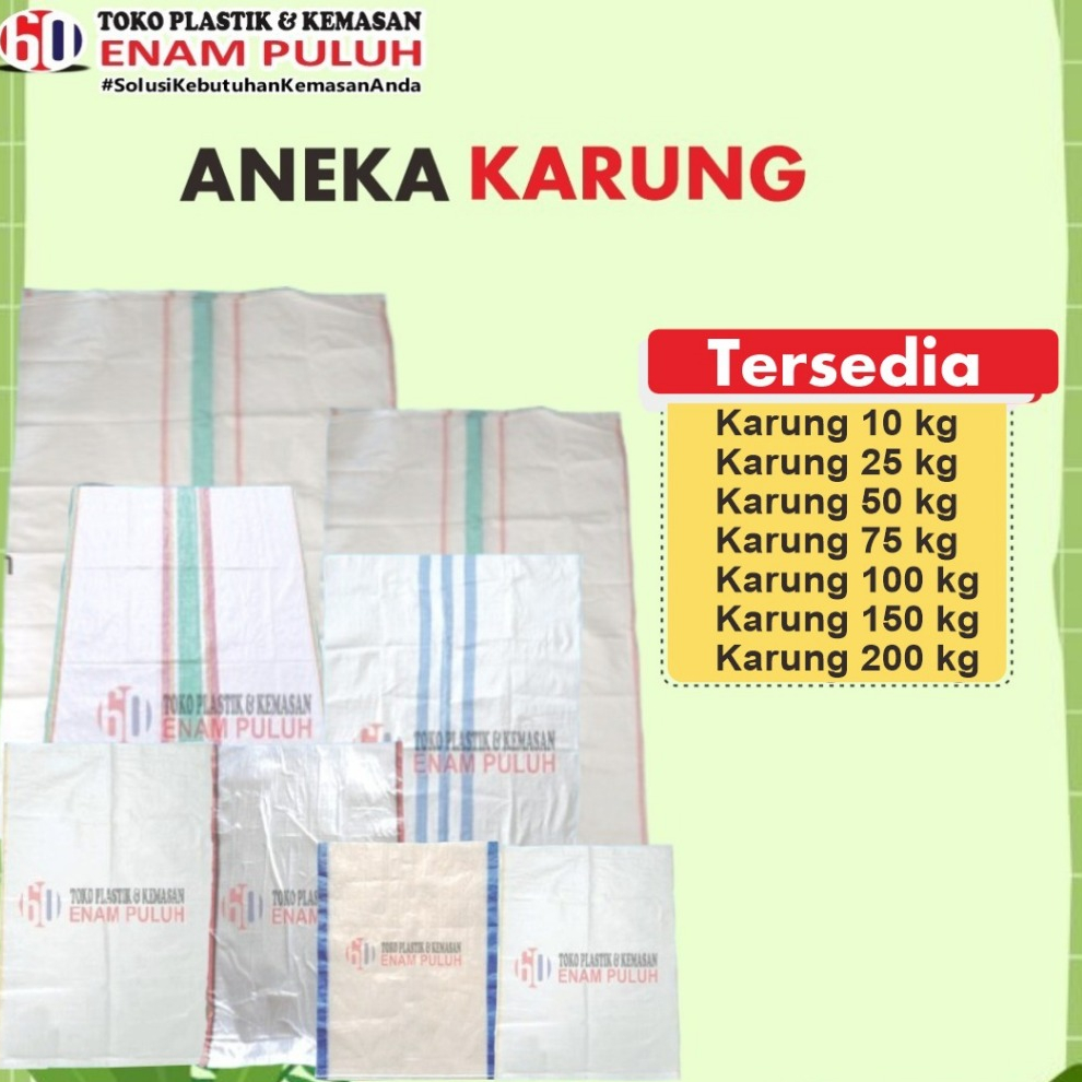 Jual Karung Plastik Baru 10kg, 25kg, 50kg, 75kg, 150kg, 200kg Putih ...