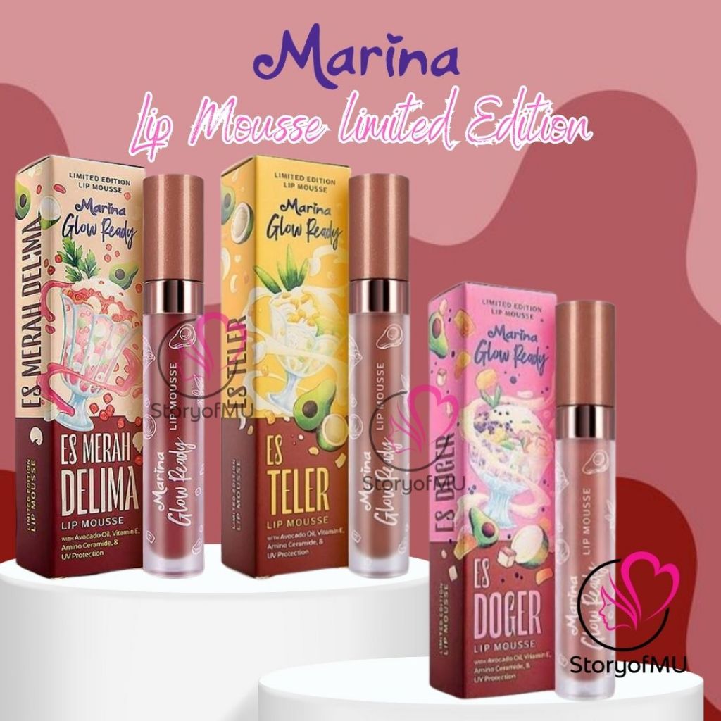 Jual MARINA Glow Ready Lip Mousse 4.5ml - LipCream Limited Edition ...