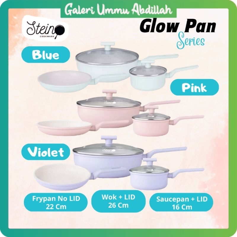 Jual Stein Glow Pan Set Violet Blue Pink Steincookware Glowpan Violet ...