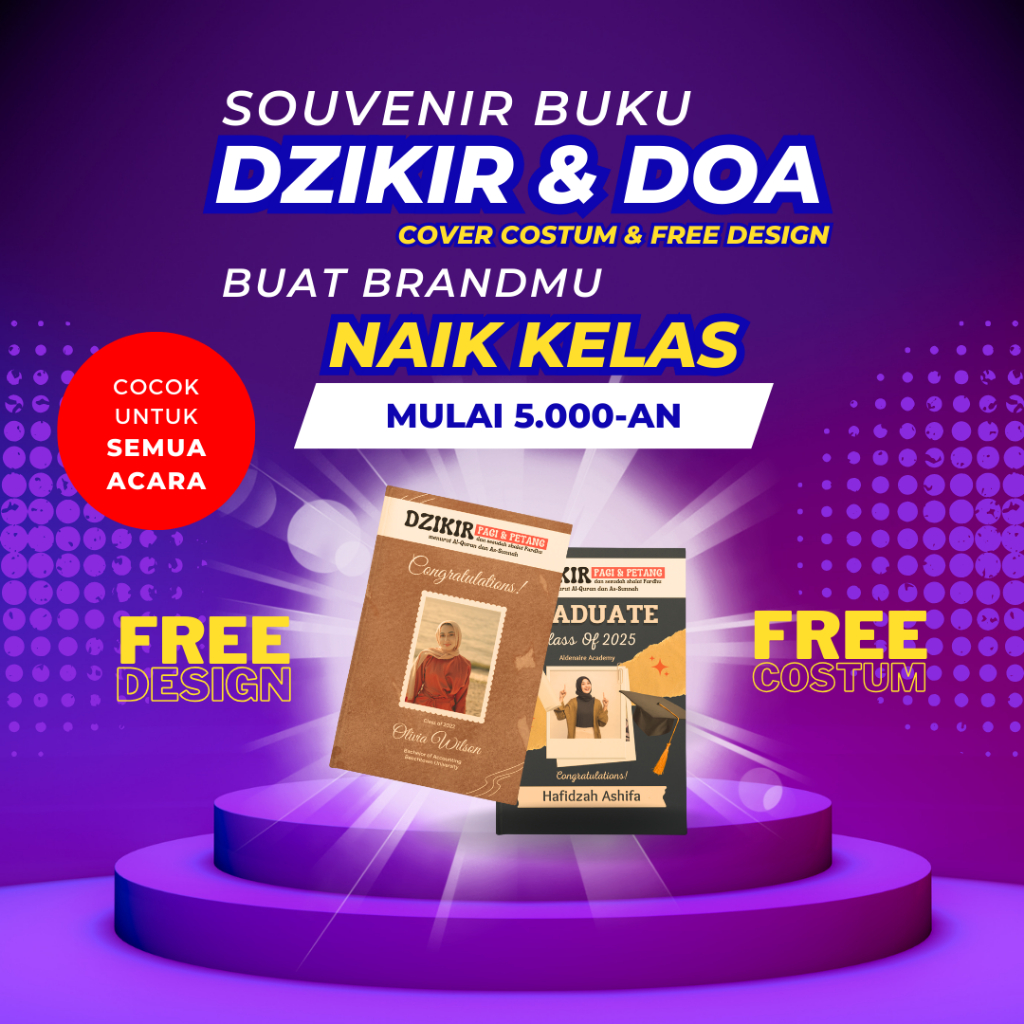 Jual [Cover Costum] Souvenir Buku Dzikir dan Doa, Pagi Petang Kumpulan ...