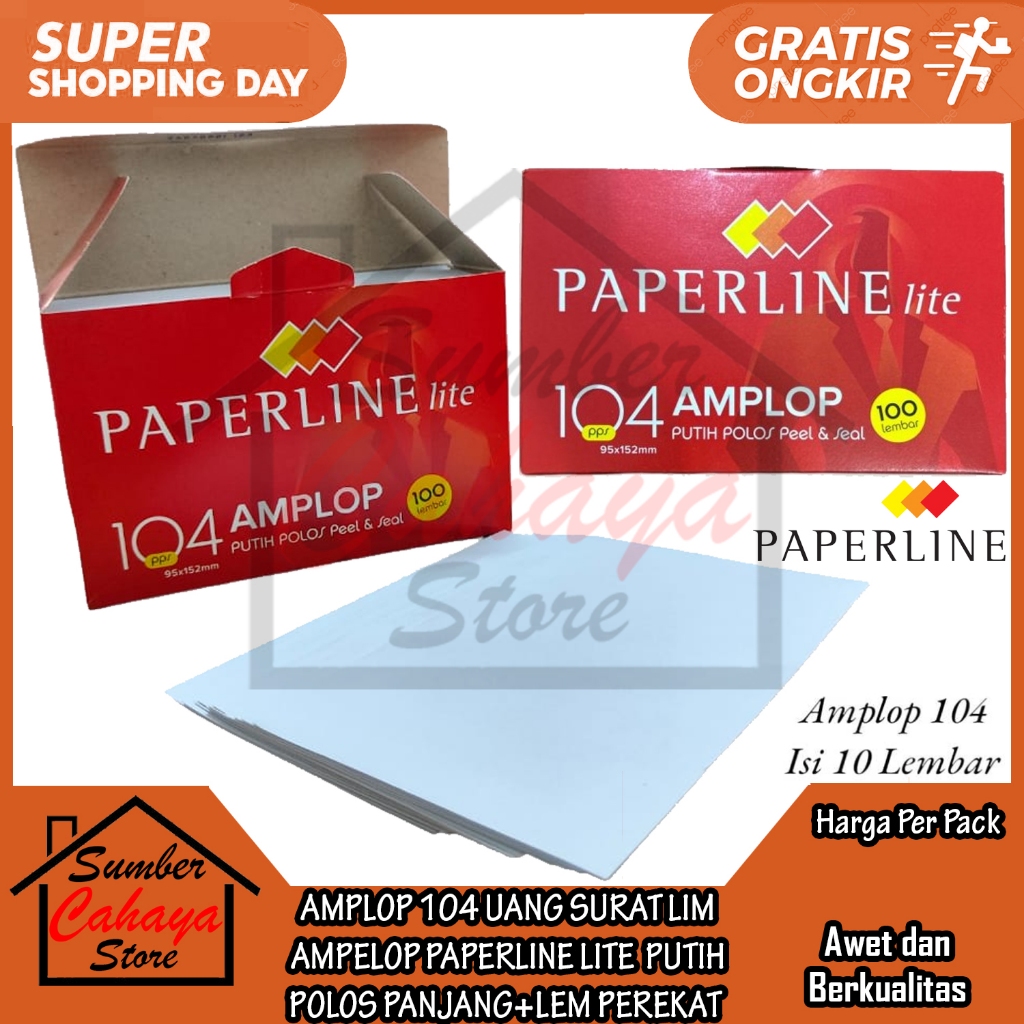 Jual Amplop Paperline Lite 104 Pps Ampelop Uang 1 Kotak Buklet Putih ...