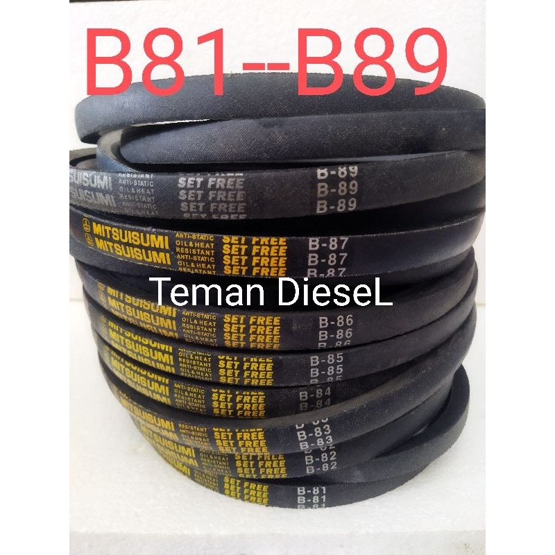 Jual Vanbelt Fan belt B81 B82 B83 B84 B85 B86 B87 B88 B89 Mitsuisumi ...